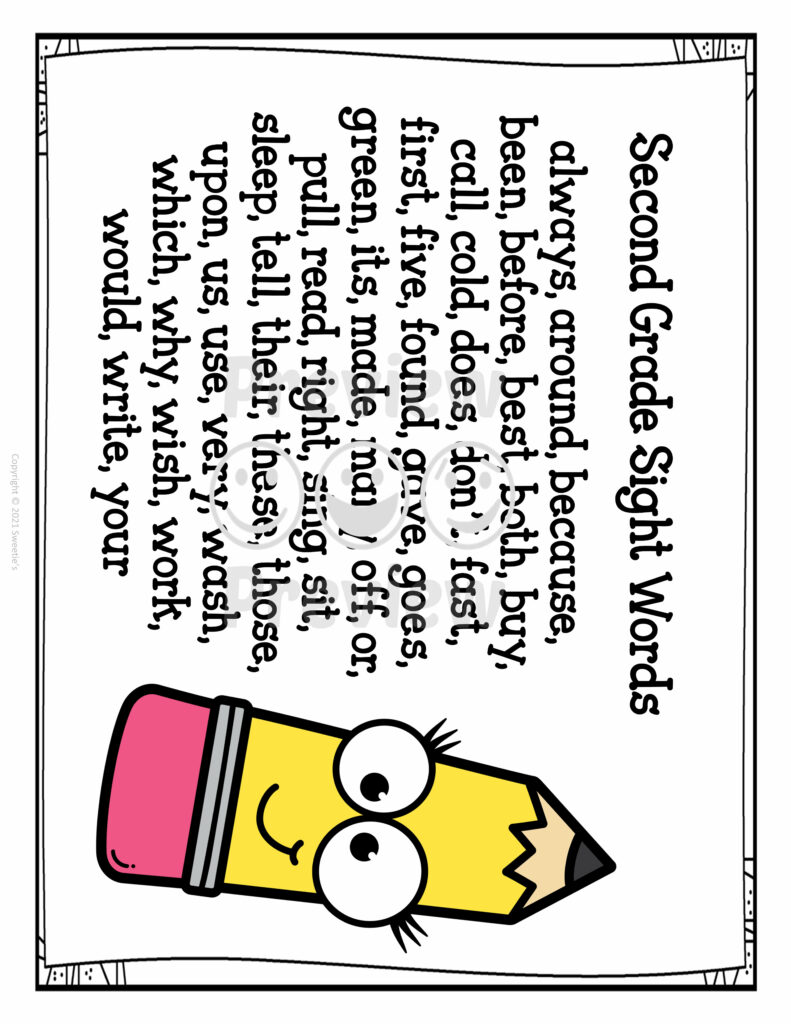 Second Grade Sight Words Worksheets - Made By Teachers