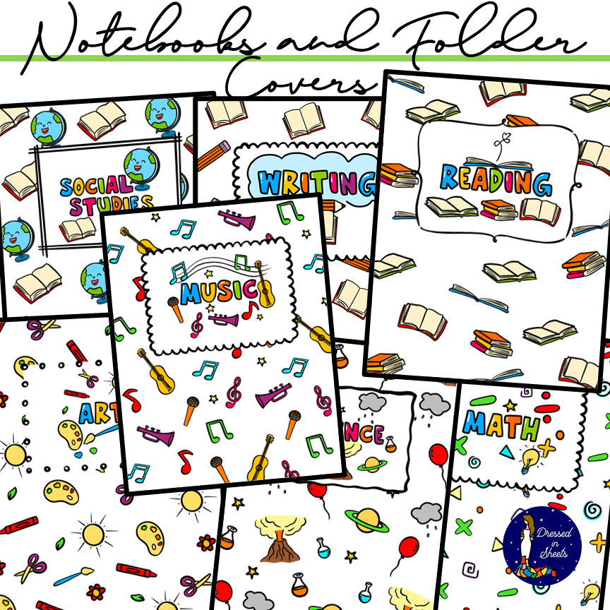 Printable Notebooks and Folder Covers - Made By Teachers