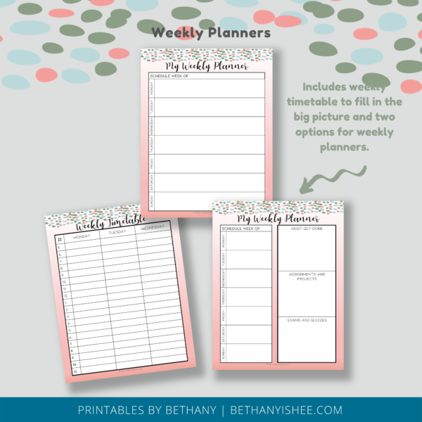 Mermaid Student Planner | Undated, Printable | Made By Teachers