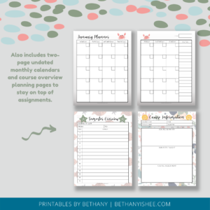 Mermaid Student Planner | Undated, Printable | Made By Teachers