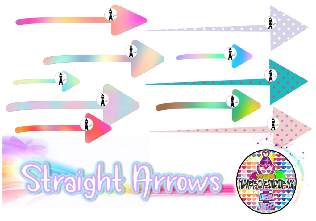 straight rainbow arrow clip art | Made By Teachers
