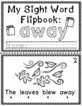 Sight Word Flip Book (Flipbook) - AWAY - Made By Teachers