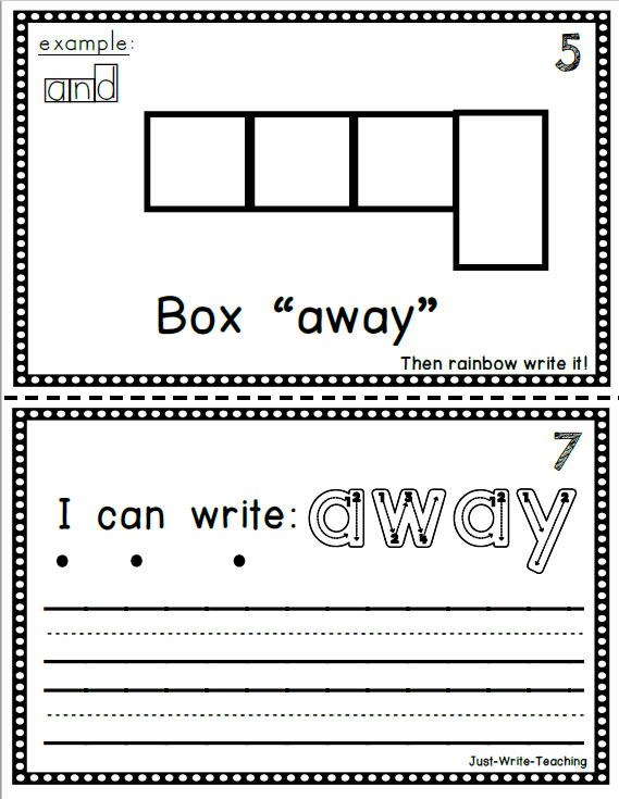 Sight Word Flip Book (Flipbook) - AWAY - Made By Teachers