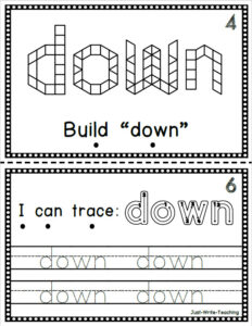 Sight Word Flip Book (Flipbook) - DOWN - Made By Teachers