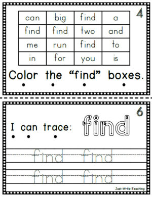 Sight Word Flip Book (Flipbook) - FIND - Made By Teachers