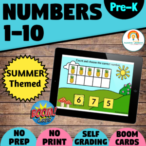 Summer Counting 1-10 Boom Cards - Made By Teachers