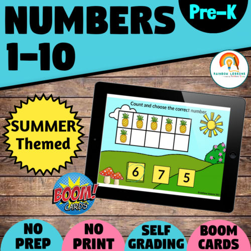 Summer Counting 1-10 Boom Cards | Made By Teachers