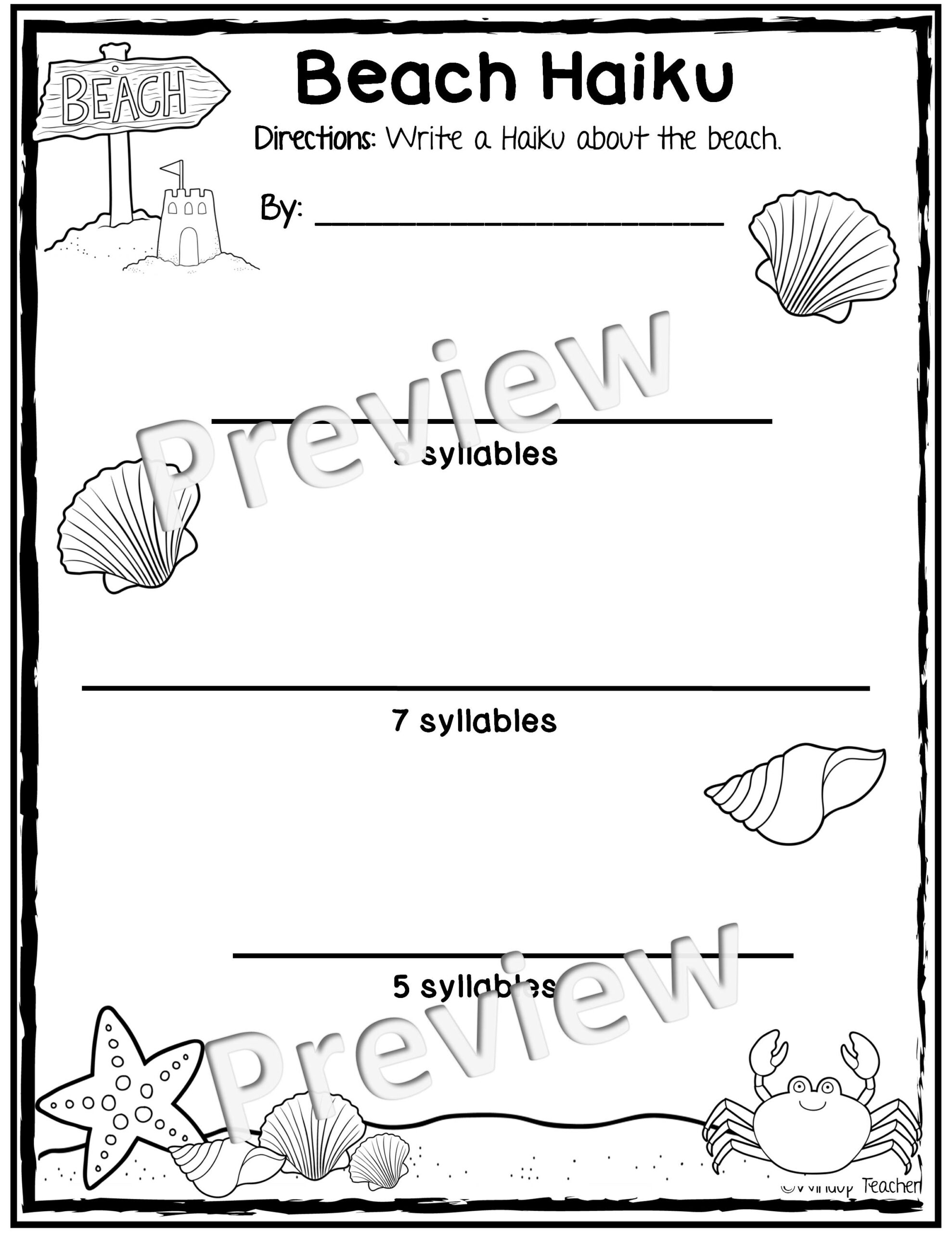 Summer Poetry Activity Sheets | Made By Teachers