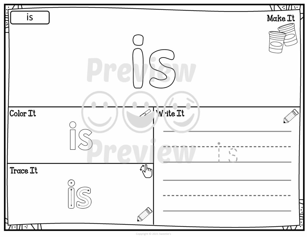 Prekindergarten Sight Word Activity Mats | Made By Teachers