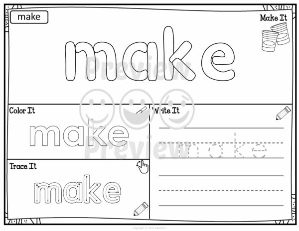 Prekindergarten Sight Word Activity Mats | Made By Teachers