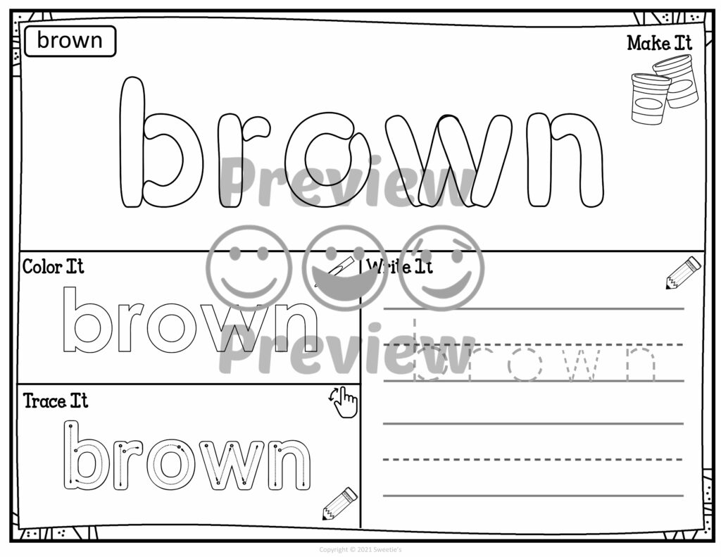 Kindergarten Sight Word Activity Mats | Fine Motor | Made By Teachers