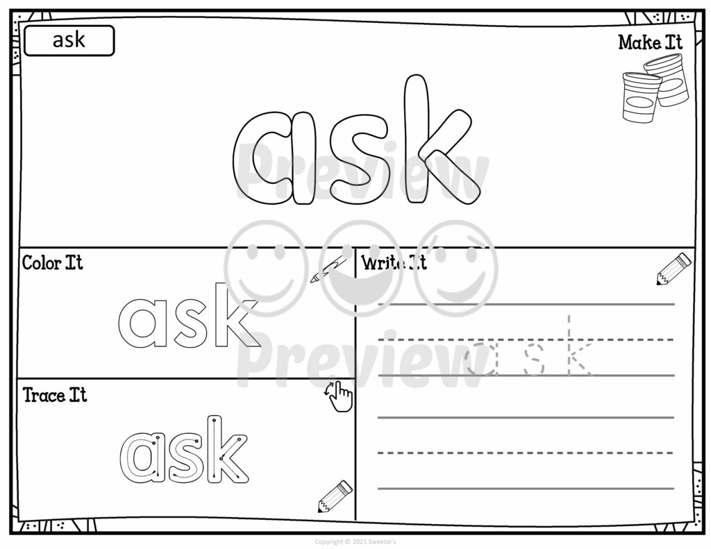 1st Grade Sight Word Activity Mats | Made By Teachers