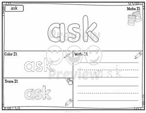 1st Grade Sight Word Activity Mats - Made By Teachers