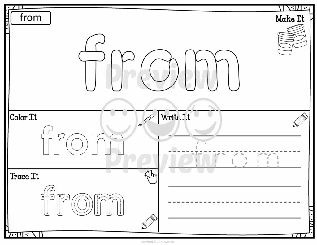 1st Grade Sight Word Activity Mats - Made By Teachers