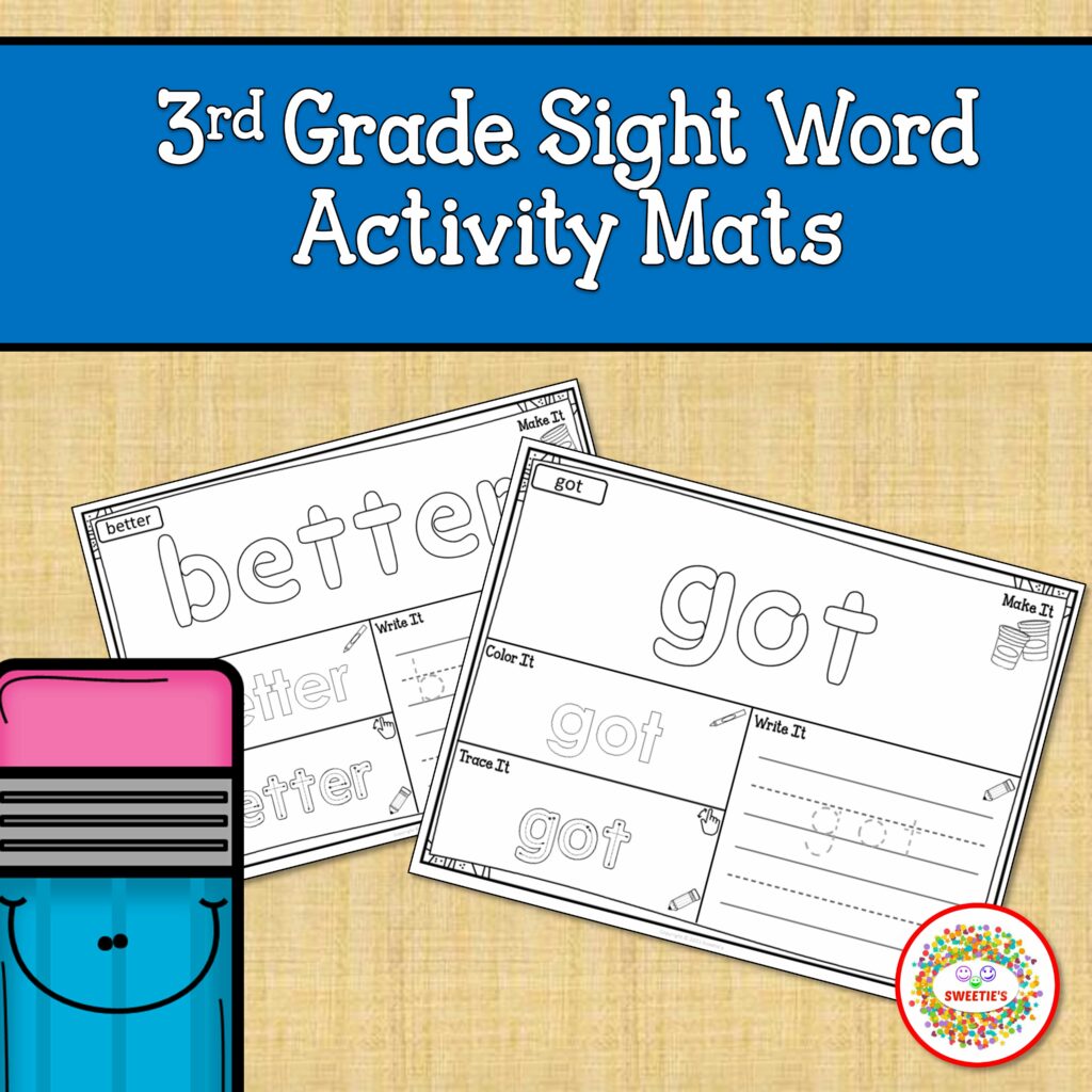 3rd Grade Sight Word Activity Mats | Fine Motor - Made By Teachers