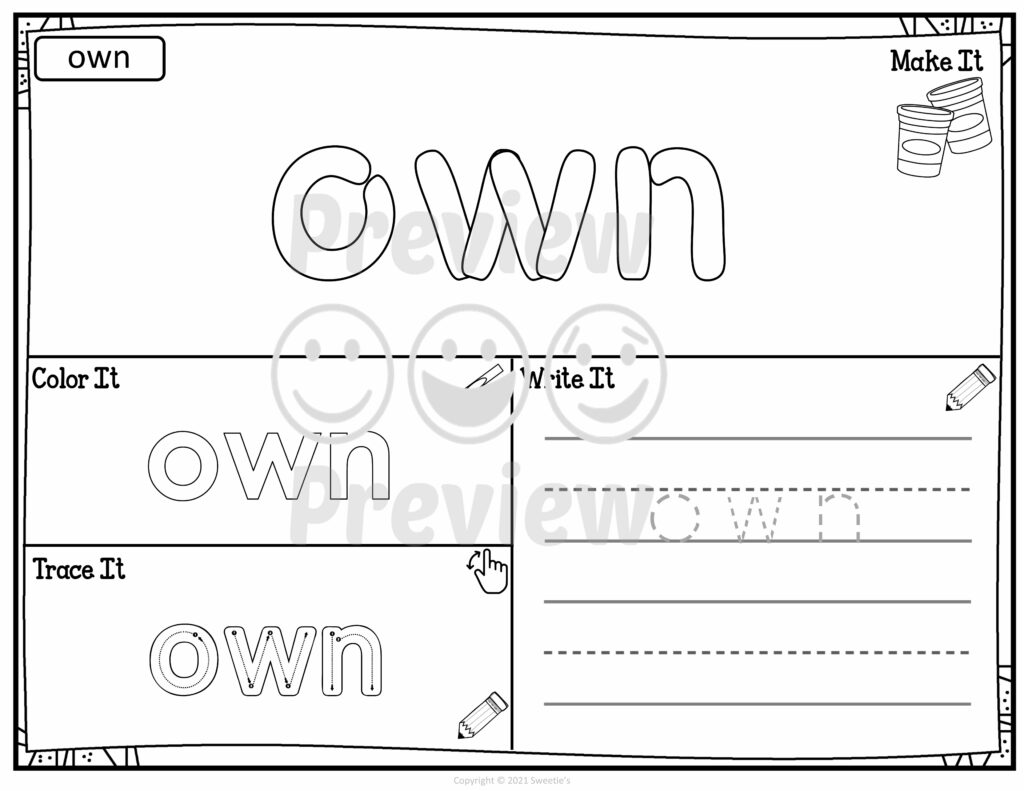 3rd Grade Sight Word Activity Mats | Fine Motor - Made By Teachers
