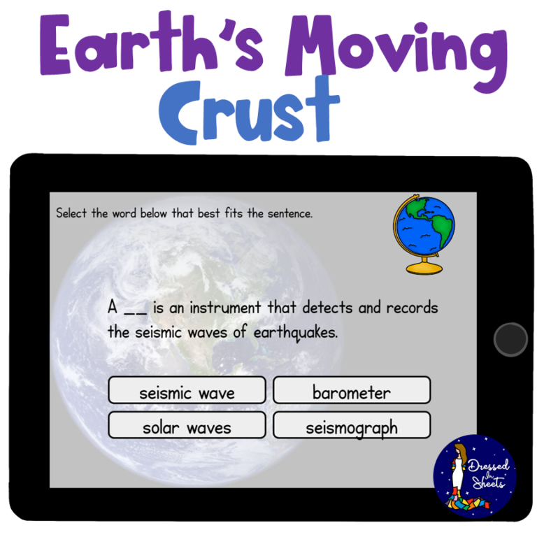 Earth's Moving Crust Vocabulary BOOM Cards | Made By Teachers