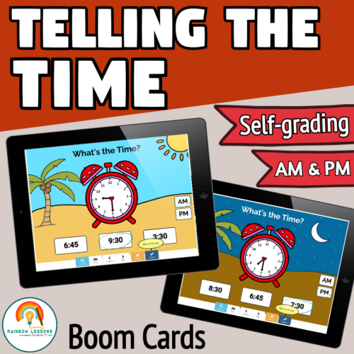 Telling Time Game | Telling Time Boom cards - Made By Teachers