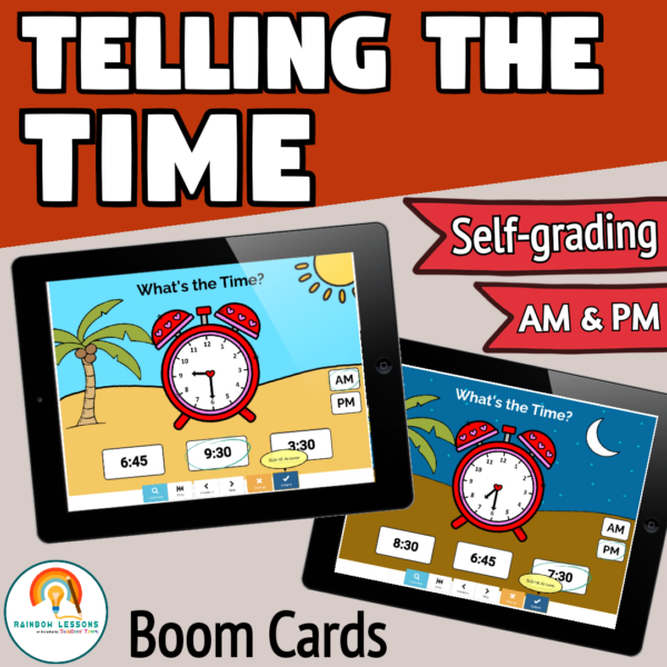 Telling Time Game | Telling Time Boom cards - Made By Teachers
