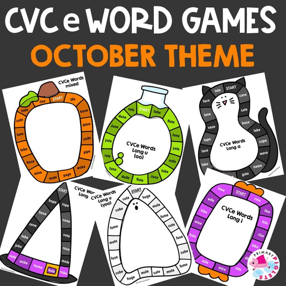 Halloween Silent E Magic E Games October | Made By Teachers