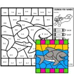 Spanish Summer Ocean Color by Number Addition - Made By Teachers