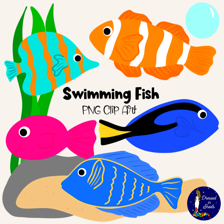 Swimming Fish Clip Art | Made By Teachers