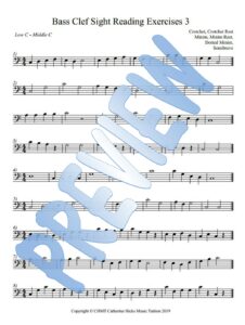 Bass Clef Sight Reading exercises 3 | Made By Teachers