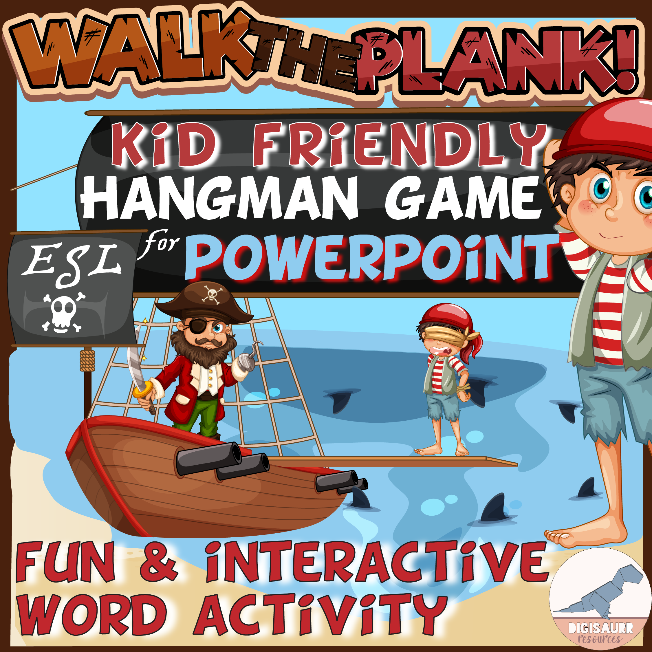 Walk The Plank | Kid Friendly Hangman PowerPoint | Made By Teachers