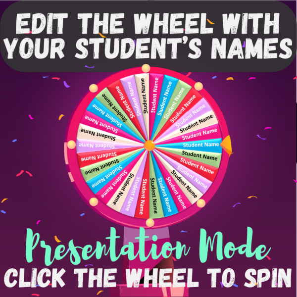Spin The Wheel Digital Name Selector PowerPoint | Made By Teachers