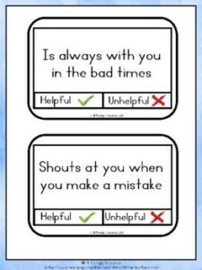 Helpful vs Unhelpful Friendship Qualities Task Cards | Made By Teachers