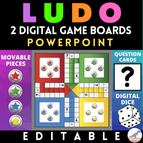 Ludo Digital Board Games for PowerPoint Editable | Made By Teachers