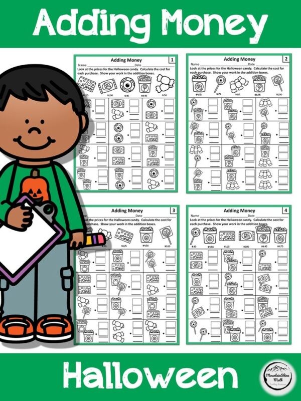 Adding Money Halloween | Made By Teachers