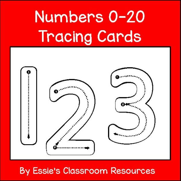 Numbers Tracing Cards 0-20 | Made By Teachers