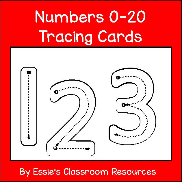 Numbers Tracing Cards 0-20 | Made By Teachers