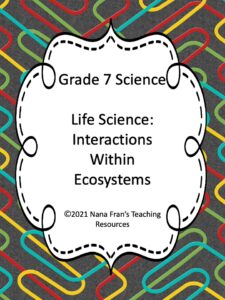 Grade 7 Science: Interactions Within Ecosystems - Made By Teachers
