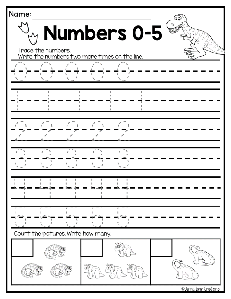 Dinosaur Math Preschool Theme Pack - Made By Teachers