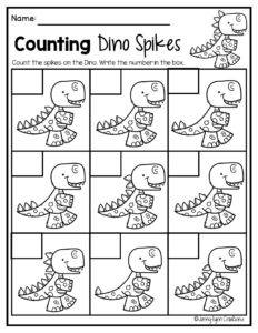 Dinosaur Math Preschool Theme Pack - Made By Teachers