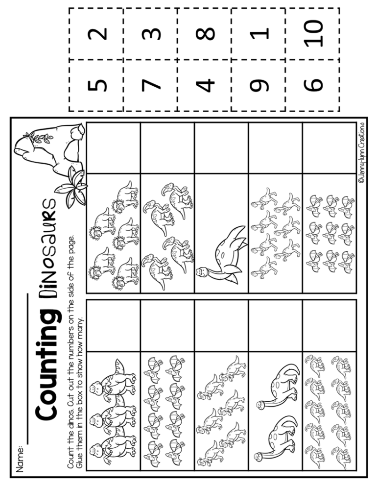 Dinosaur Math Preschool Theme Pack - Made By Teachers