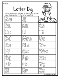 Letter Dig Preschool Literacy Center - Made By Teachers