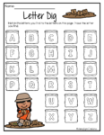 Letter Dig Preschool Literacy Center - Made By Teachers
