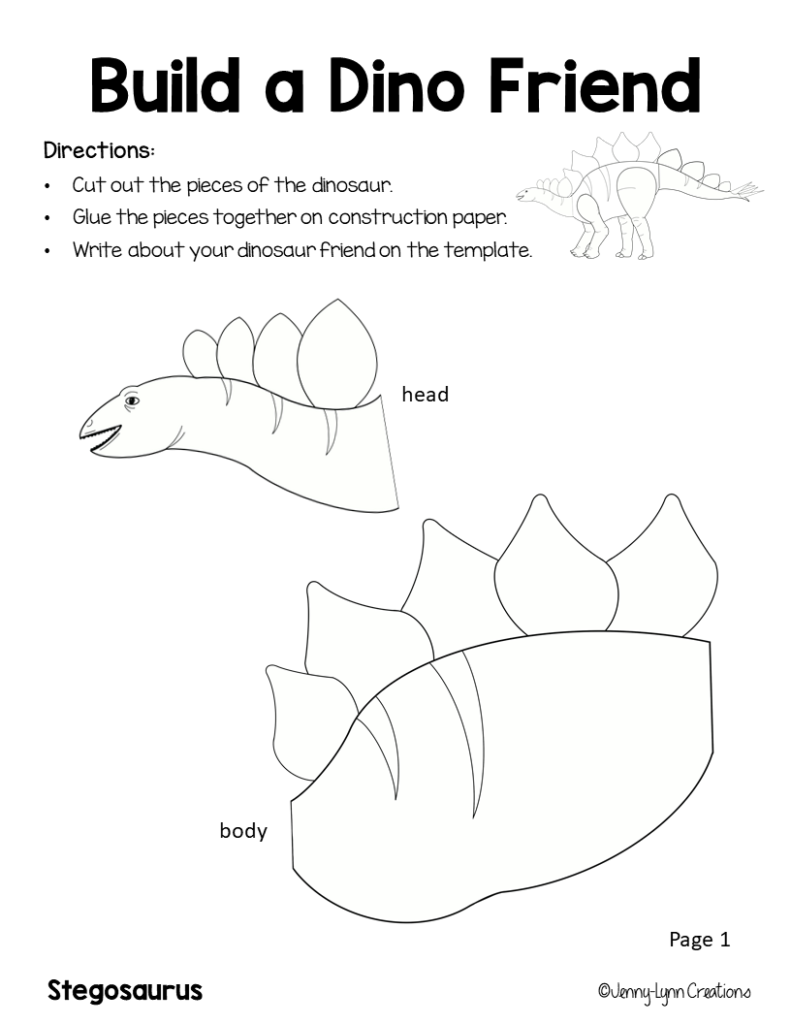 My Dino Friend Editable Writing Craft | Made By Teachers