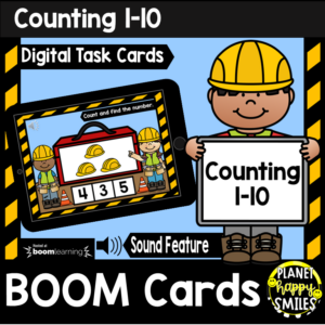 Counting 1-10: Construction BOOM Cards FREEBIE | Made By Teachers
