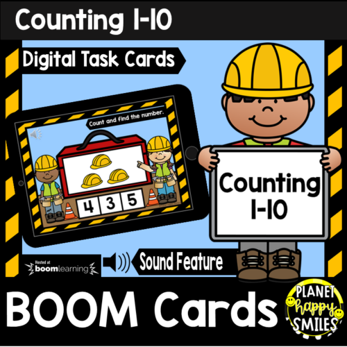 Counting 1-10: Construction BOOM Cards FREEBIE | Made By Teachers