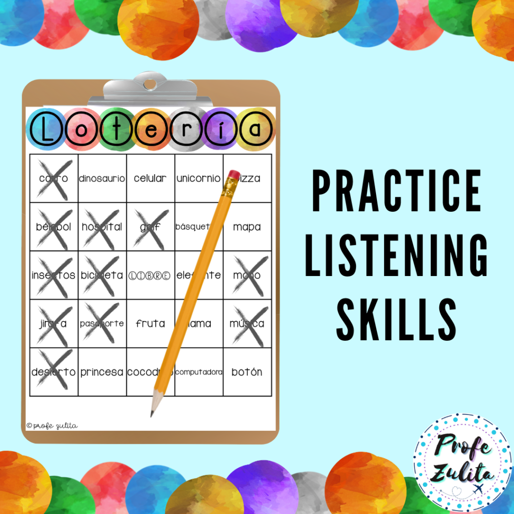 Spanish Cognates Practice | Lotería Game | Made By Teachers