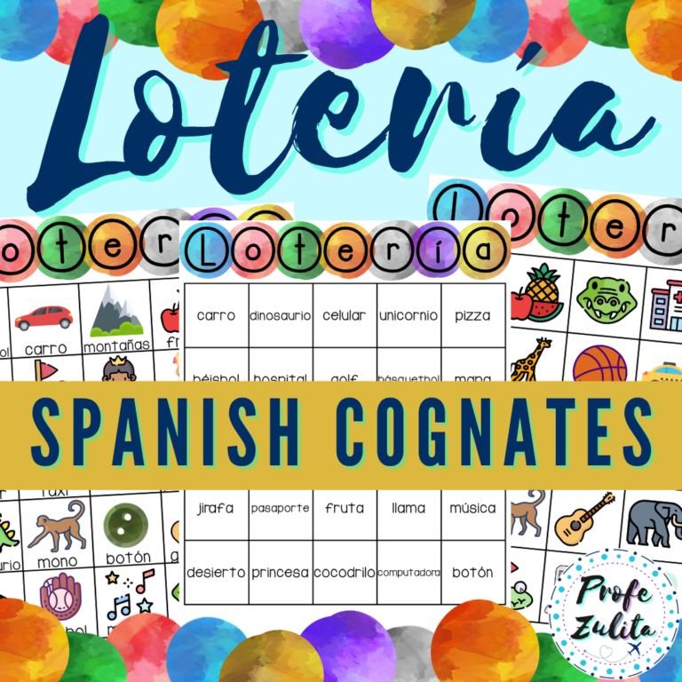 Spanish Cognates Practice | Lotería Game | Made By Teachers