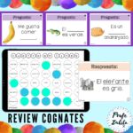 Cuatro en línea | Game for Spanish Cognates practi - Made By Teachers