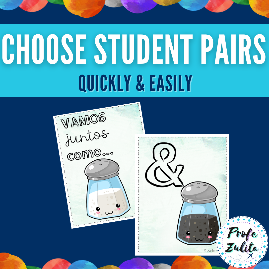 Partner Cards in Spanish | Pairing Students | Made By Teachers