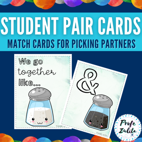 Partner Cards | Pairing Students - Made By Teachers