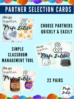 Partner Cards | Pairing Students - Made By Teachers