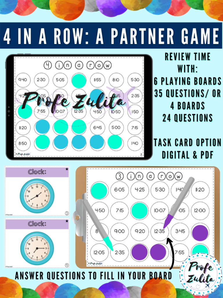 Review game for time with clocks | Made By Teachers